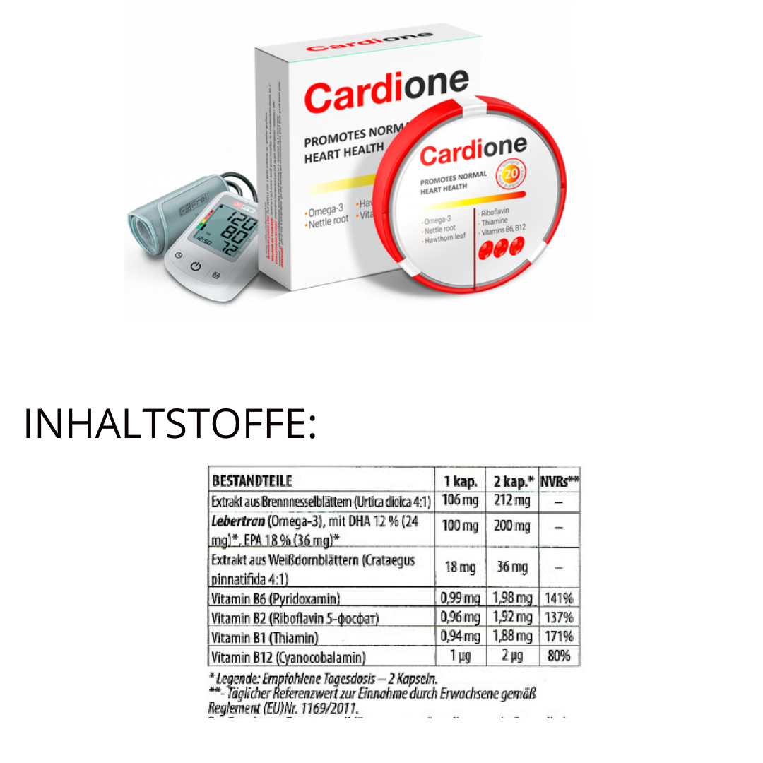 Cardione Kapseln Blutdruck – Stoffwechsel – WR-Products